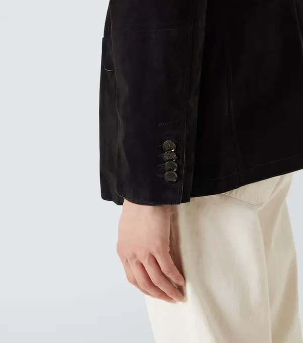 Brioni Single-breasted Suede Blazer