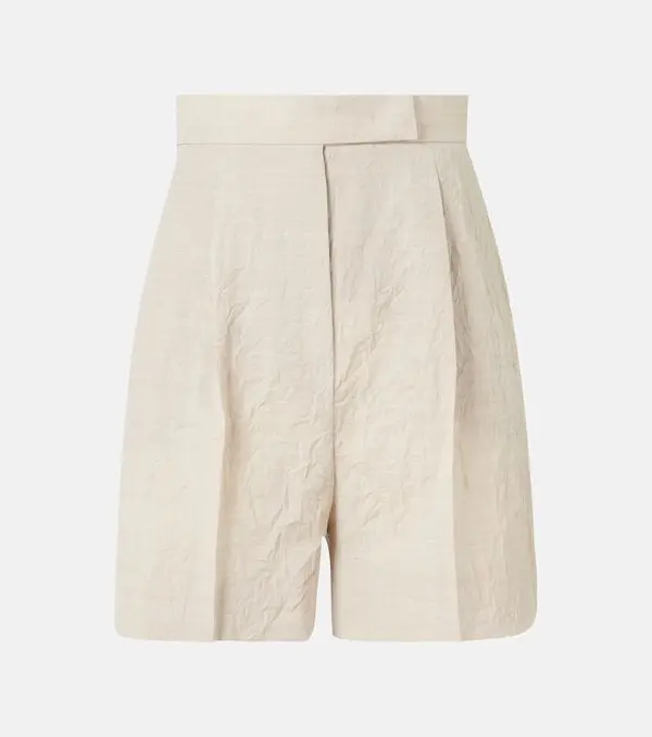 Max Mara Abisso Virgin Wool Canvas Shorts