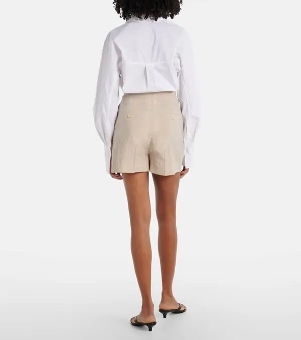 Max Mara Abisso Virgin Wool Canvas Shorts