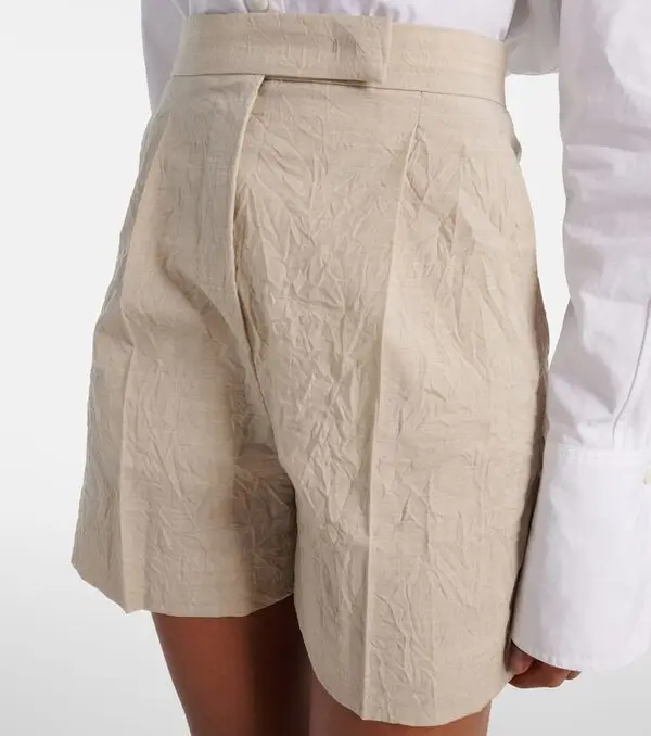 Max Mara Abisso Virgin Wool Canvas Shorts