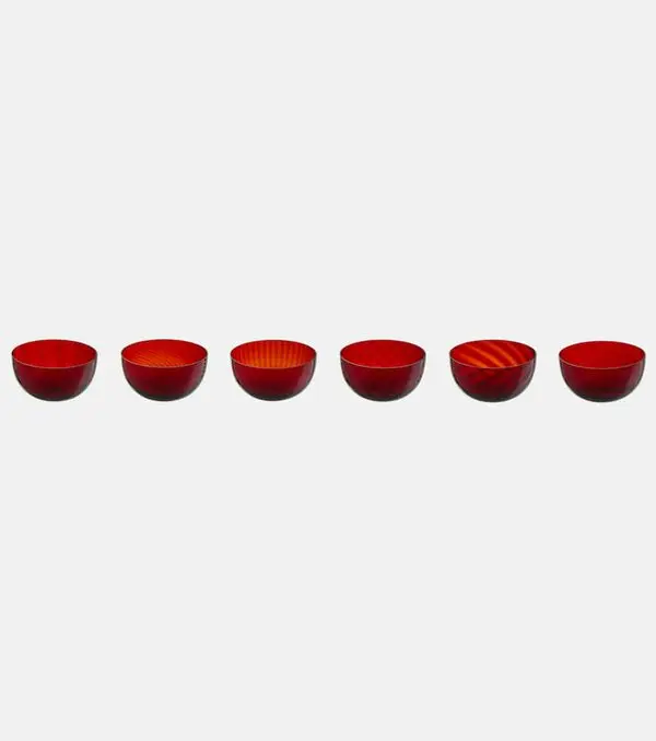 NASONMORETTI Idra Set Of 6 Cups - Red