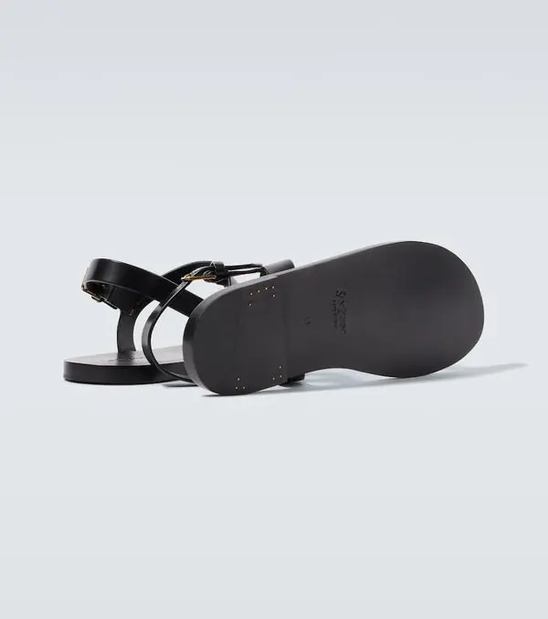Saint Laurent Cassandre Leather Sandals