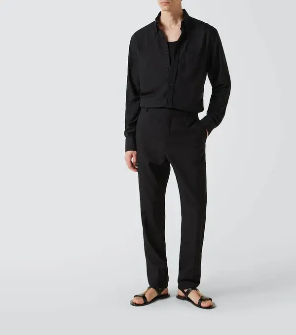 Saint Laurent Cassandre Leather Sandals