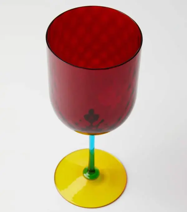 Dolce & Gabbana Murano Wine Glass - Red
