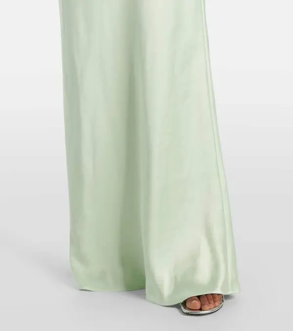 SELF-PORTRAIT Floral-appliqué Satin Gown
