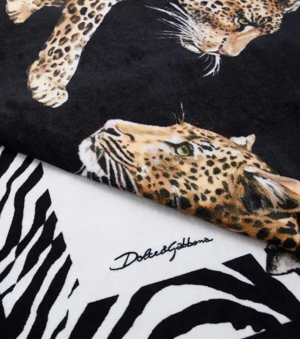 Dolce & Gabbana Leopardo Cotton Beach Towel