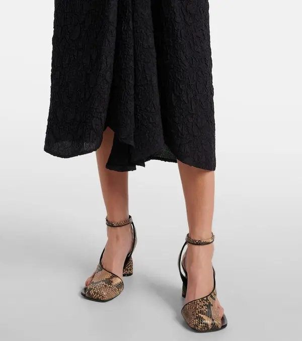 Dries Van Noten Gathered Midi Skirt