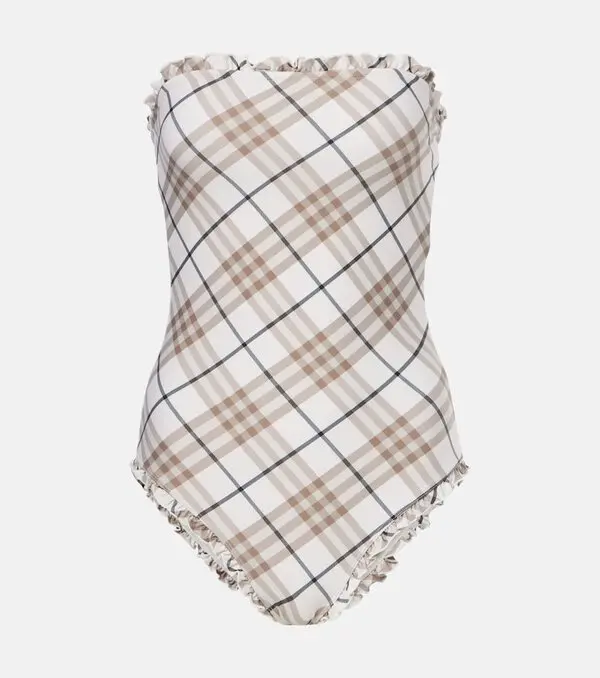 Burberry Check One Piece Swimsuit - Multicoloured