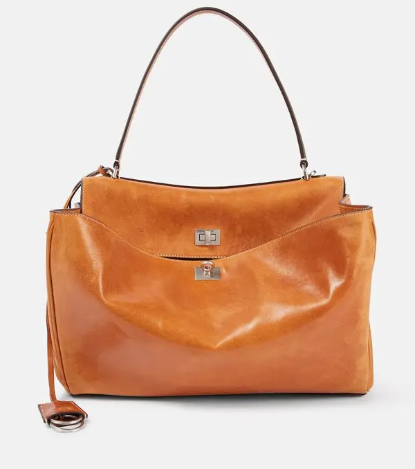 Balenciaga Rodeo Medium Leather Shoulder Bag