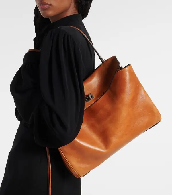 Balenciaga Rodeo Medium Leather Shoulder Bag