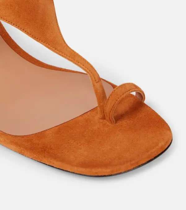 Attico Nova 65 Suede Sandals - Orange