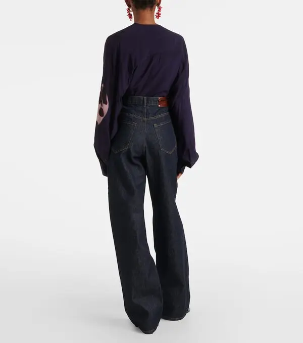 Dries Van Noten High-rise Wide-leg Jeans