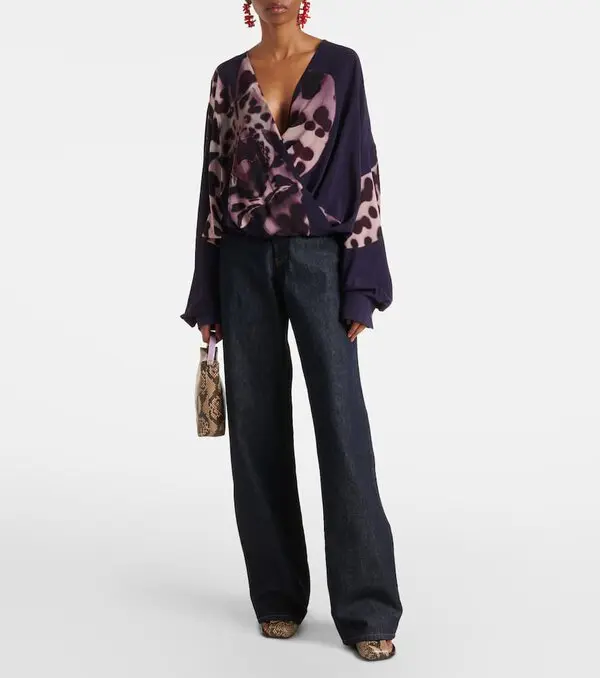 Dries Van Noten High-rise Wide-leg Jeans