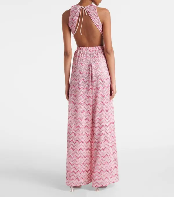 Missoni Zigzag Halterneck Jumpsuit - Pink