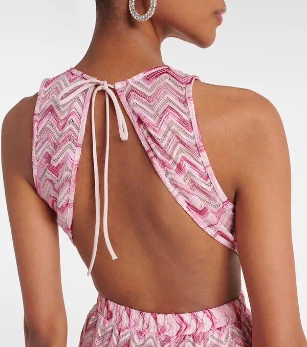 Missoni Zigzag Halterneck Jumpsuit - Pink