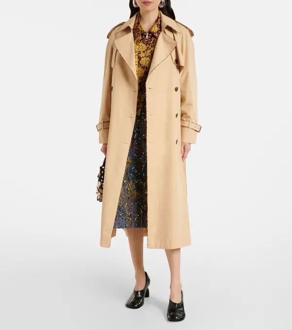 Dries Van Noten Cotton Poplin Trench Coat