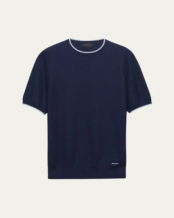 Prada Silk-cotton Mesh Sweater