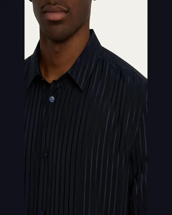 Saint Laurent Tonal Stripe Button-down Shirt