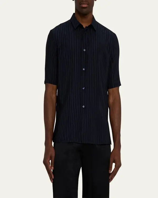 Saint Laurent Tonal Stripe Button-down Shirt