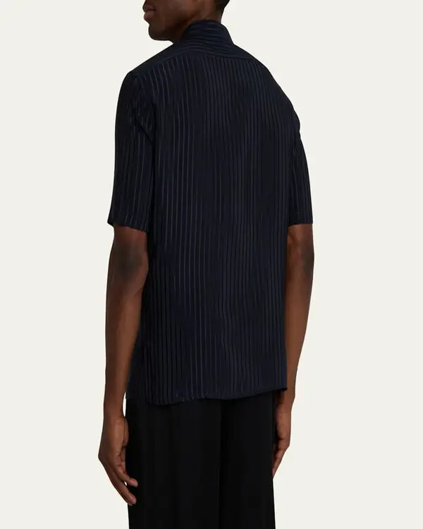 Saint Laurent Tonal Stripe Button-down Shirt