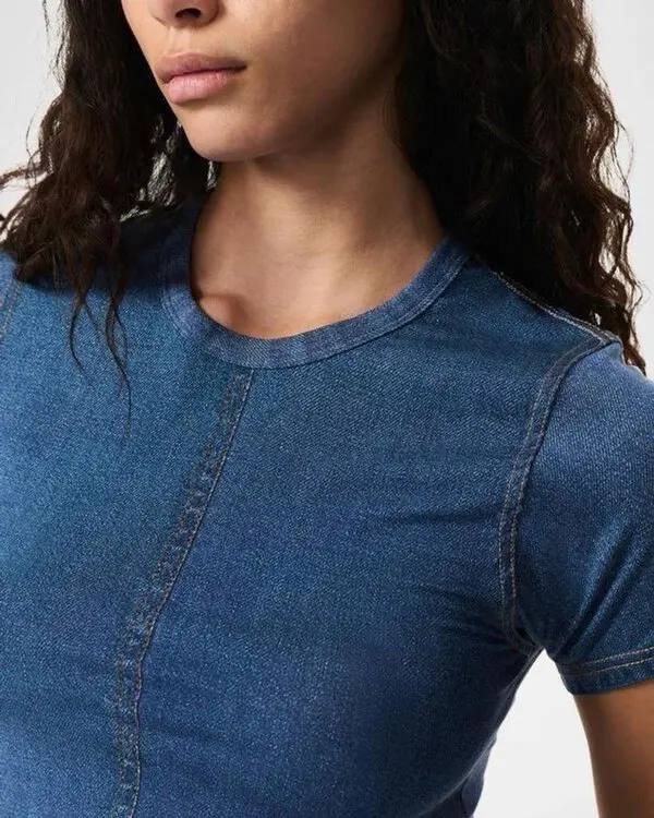Rag & Bone Miramar Jersey Baby Tee - Cosmos