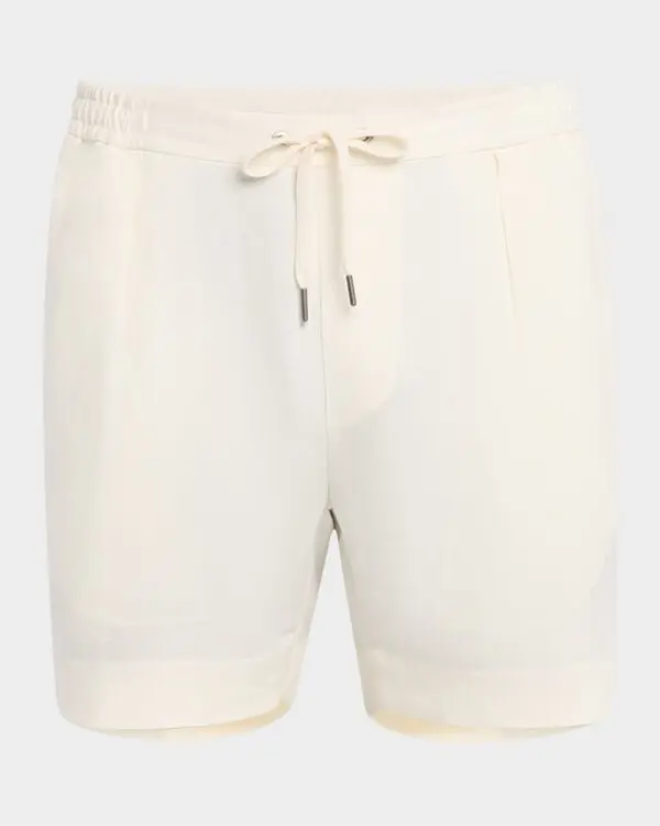 Ralph Lauren Pleated Drawstring Shorts - Cream