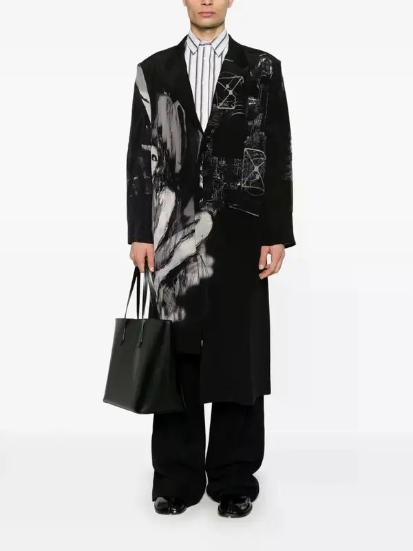 Yohji Yamamoto Printed Coat