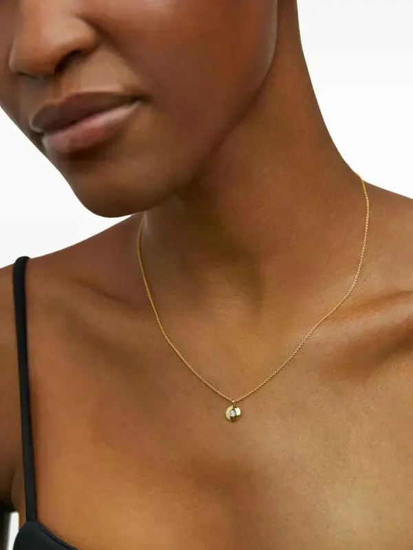 Monica Vinader 18kt Recycled Vermeil Birthstone Diamond Pendant Necklace - Gold