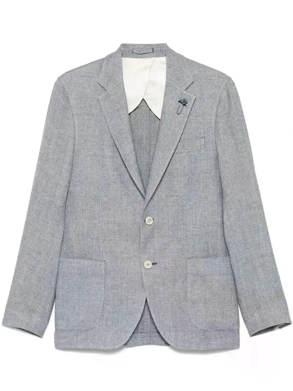 LARDINI Single-breasted Blazer - Blue