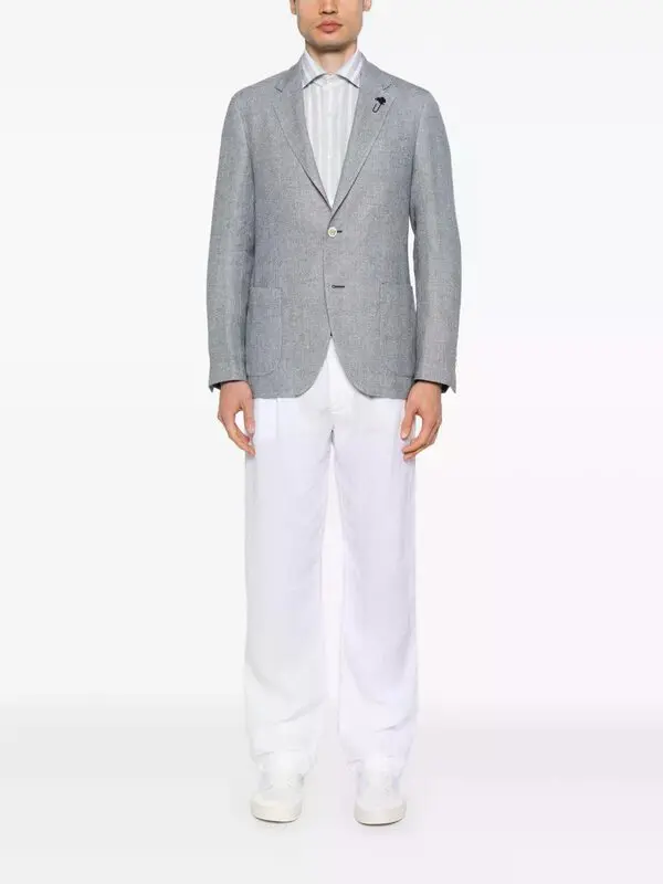 LARDINI Single-breasted Blazer - Blue