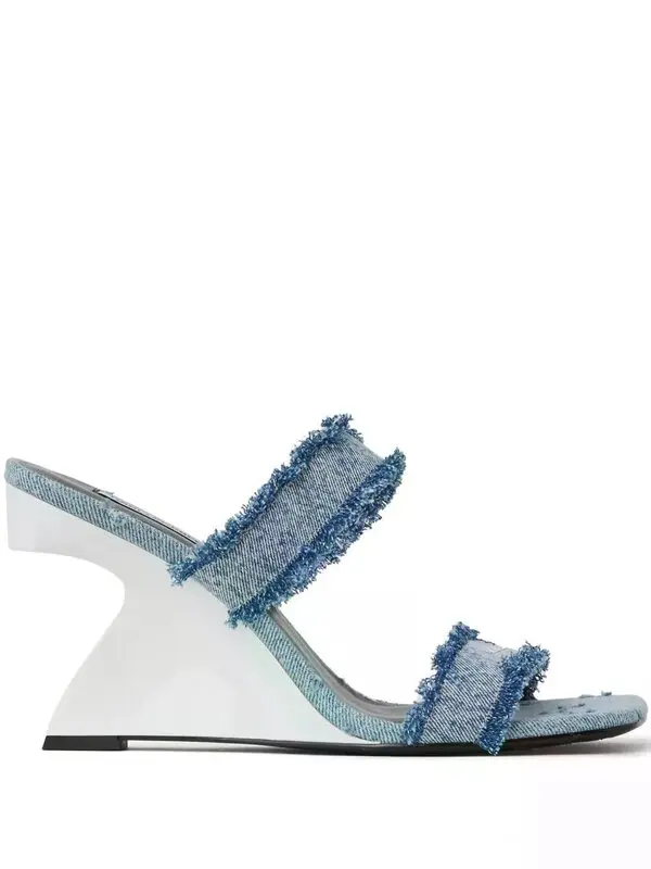 Karl Lagerfeld Waverly Wedge Sandals - Blue