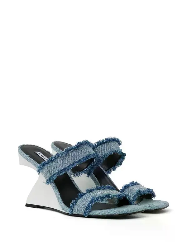 Karl Lagerfeld Waverly Wedge Sandals - Blue