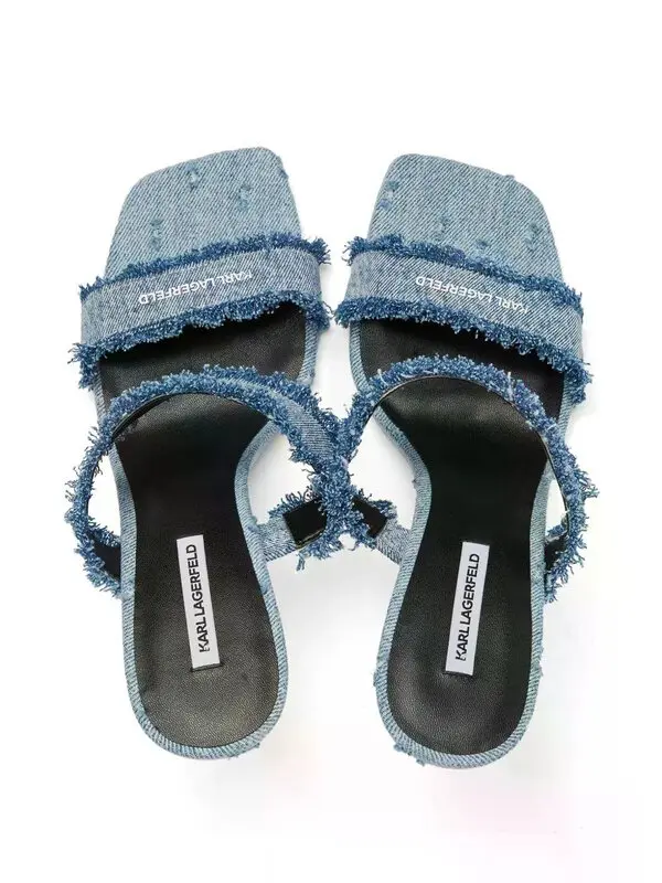 Karl Lagerfeld Waverly Wedge Sandals - Blue