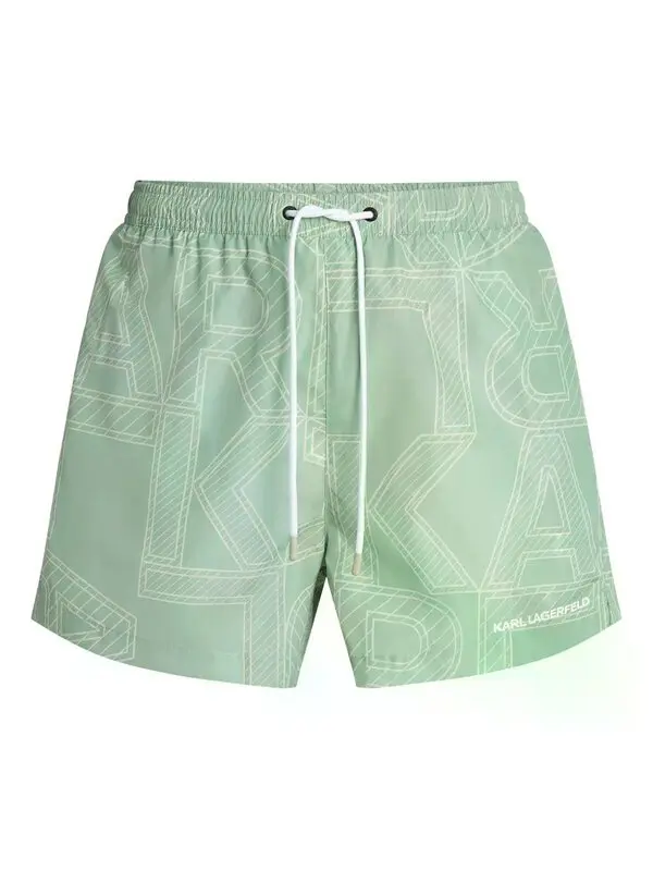 Karl Lagerfeld Logo-print Swim Shorts