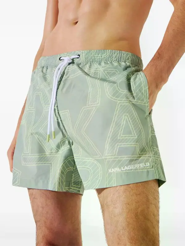 Karl Lagerfeld Logo-print Swim Shorts