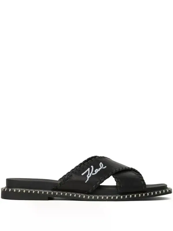 Karl Lagerfeld Lleo Whipstitch Sandals