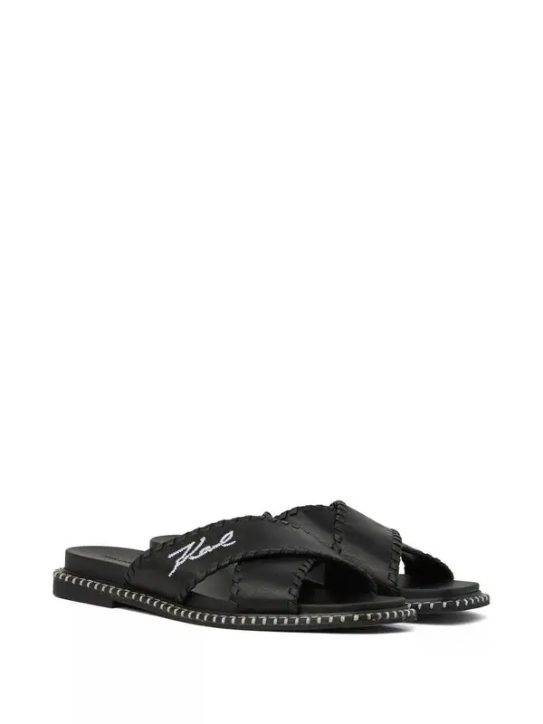 Karl Lagerfeld Lleo Whipstitch Sandals