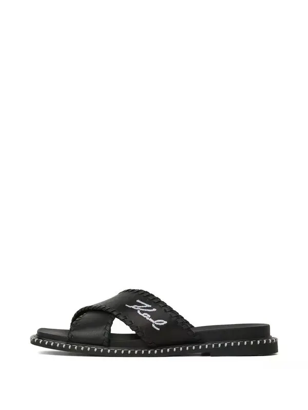 Karl Lagerfeld Lleo Whipstitch Sandals