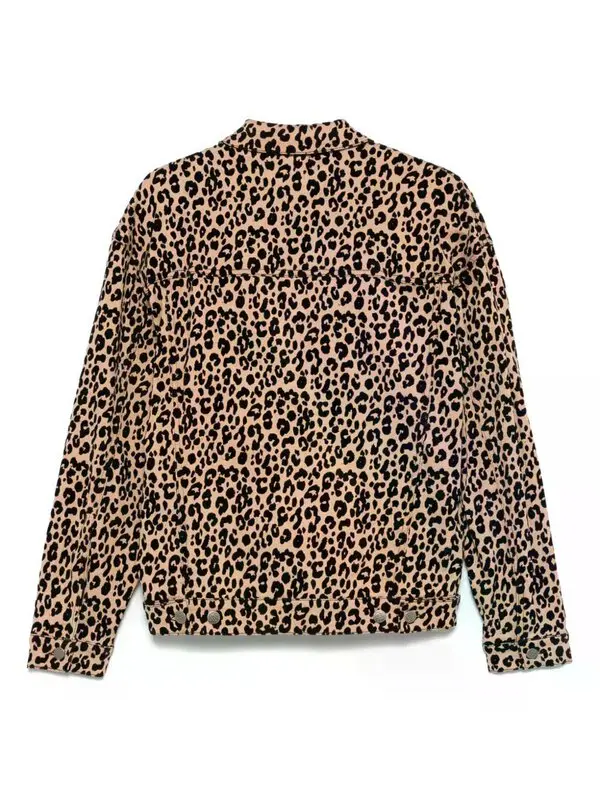 Giuseppe Di Morabito Leopard-print Denim Trucker Jacket
