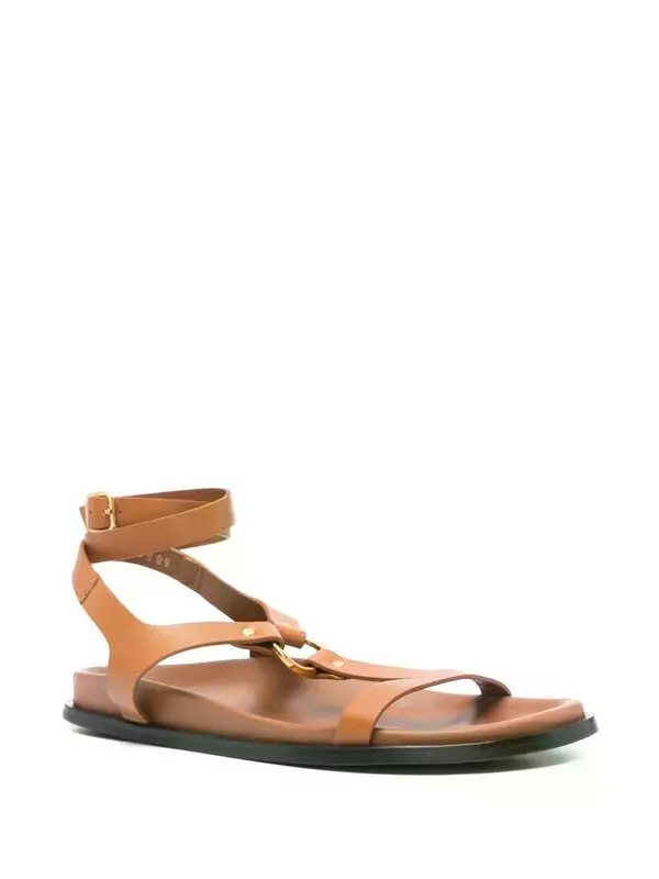 ALOHAS Leather Sandals - Brown