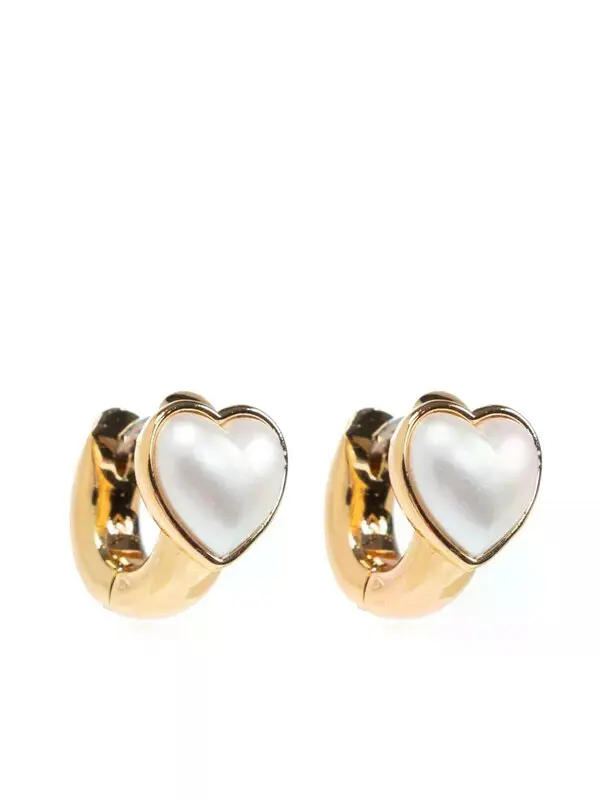 Kate Spade New York Keep Sparkling Heart Huggie Earrings - Gold