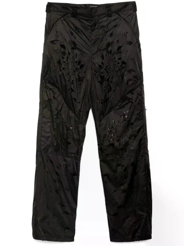 JUNTAE KIM Laser-slashed Petal Trousers