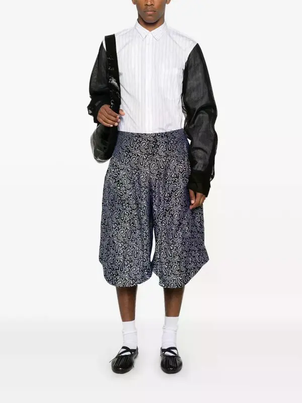 Comme Des Garçons Paisley Jacquard Shorts