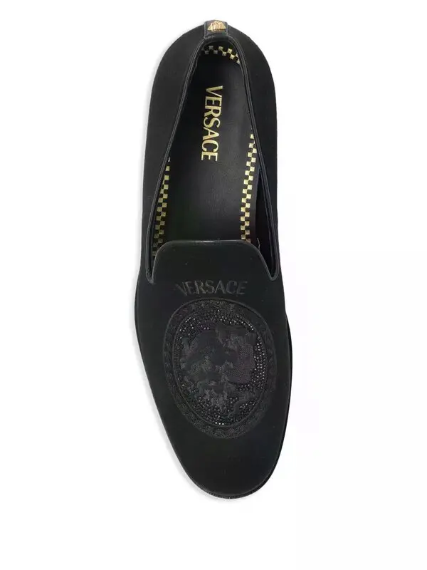 Versace Barocco Medusa-embroidered Loafers