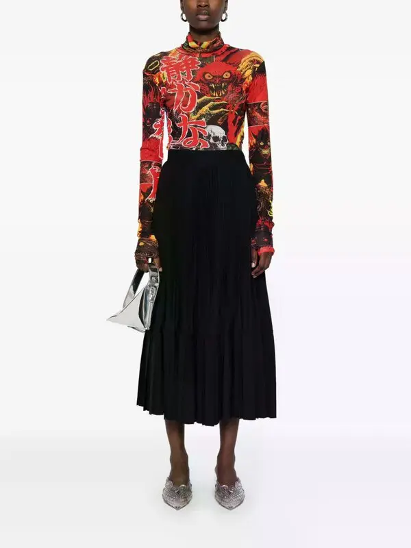 Junya Watanabe Plissé Midi Skirt