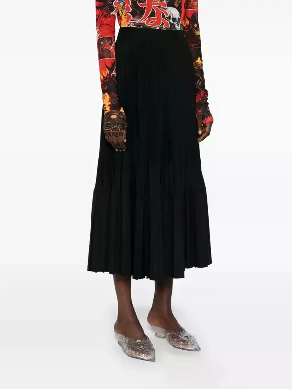 Junya Watanabe Plissé Midi Skirt