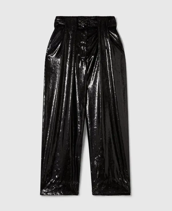 Stella McCartney Slouchy Paneled Velvet Pants