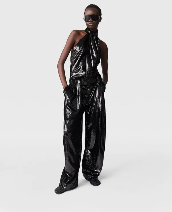 Stella McCartney Slouchy Paneled Velvet Pants