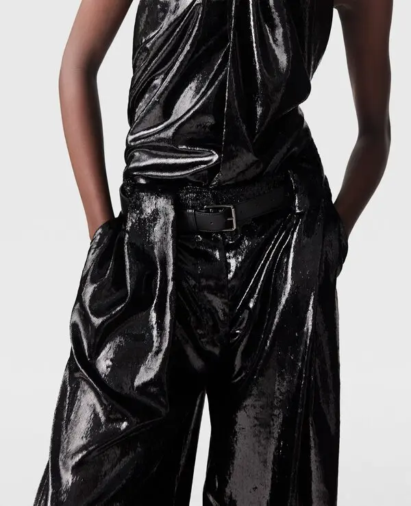 Stella McCartney Slouchy Paneled Velvet Pants