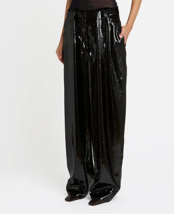 Stella McCartney Slouchy Paneled Velvet Pants